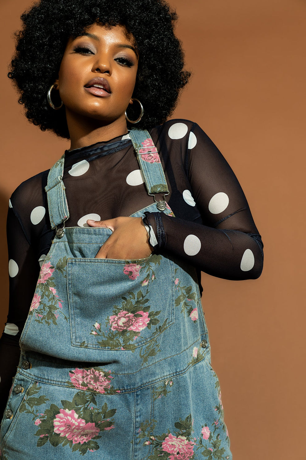 90s Throwback Floral Denim Overalls - Dressed in Lala Original