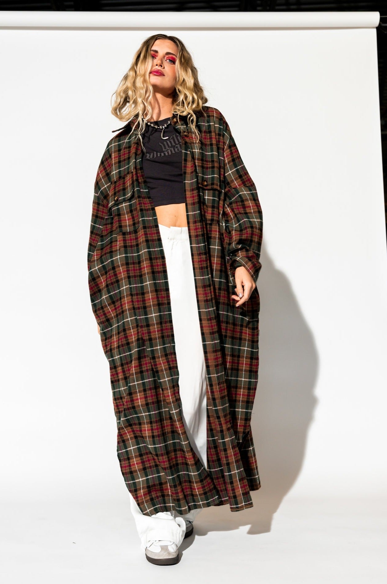 Grunge Goddess Flannel in Edgy Plaid – Dressed in Lala