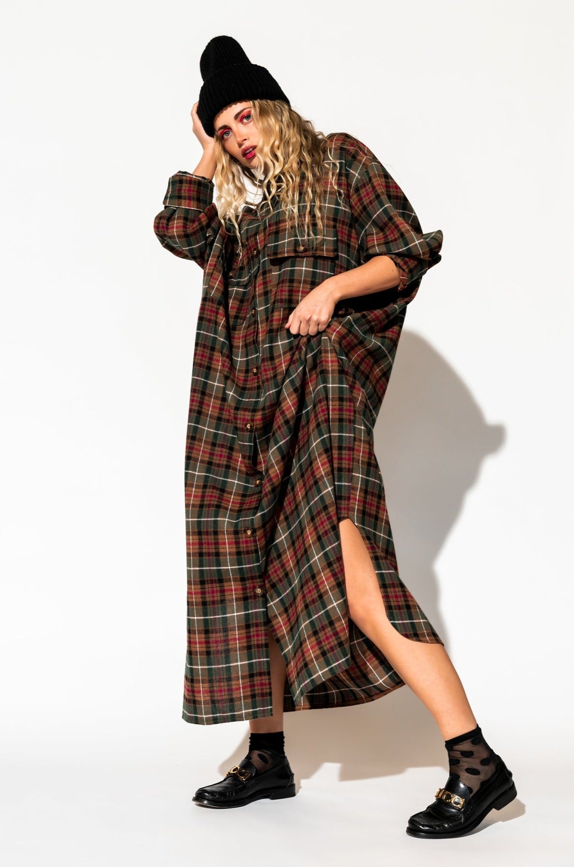 Grunge Goddess Flannel in Edgy Plaid – Dressed in Lala