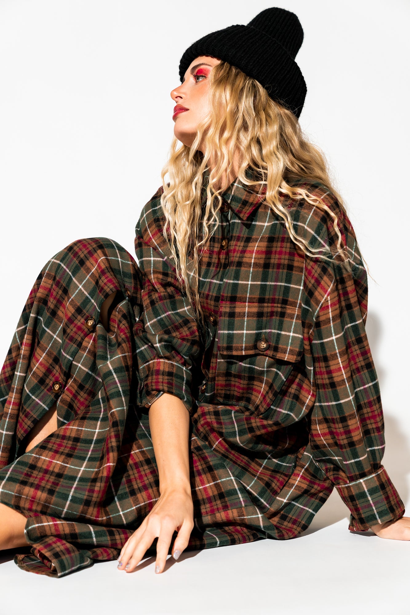 Grunge Goddess Flannel in Edgy Plaid – Dressed in Lala