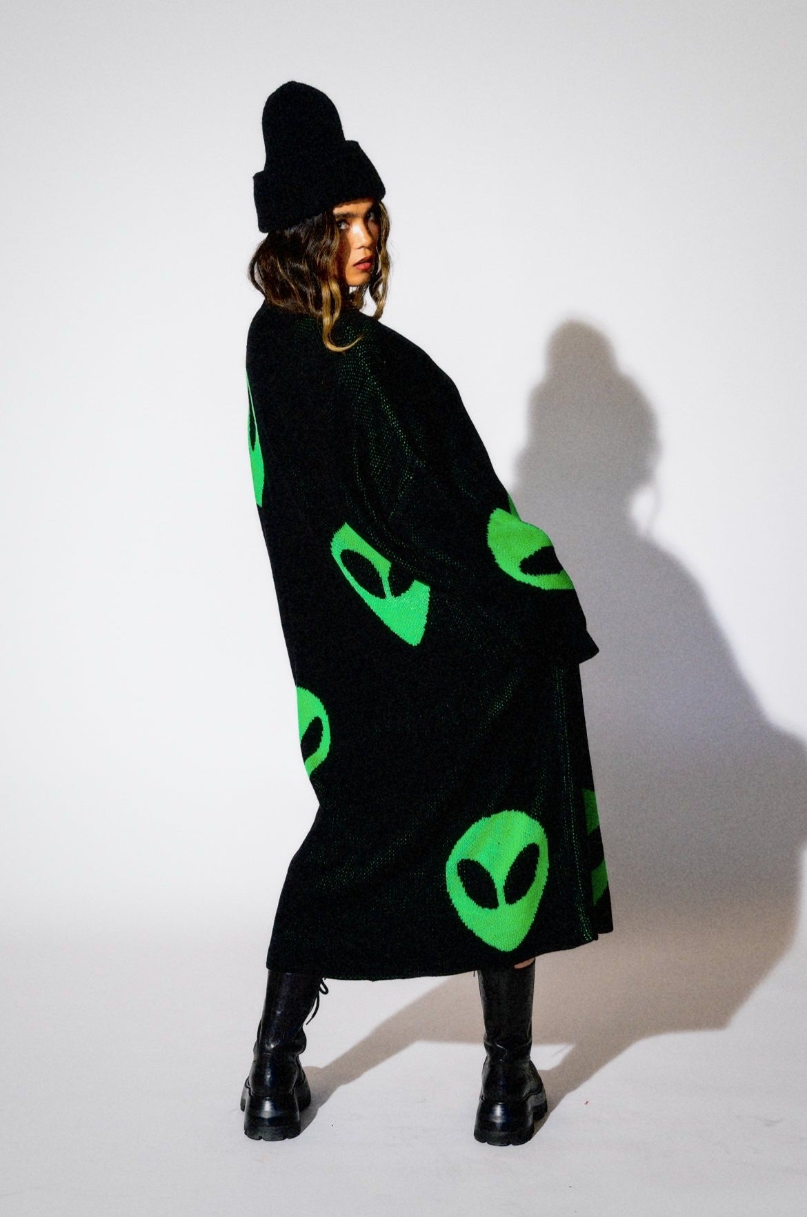 Literally Limitless Oversized Knit Dress in Alien Lover – Dressed in Lala