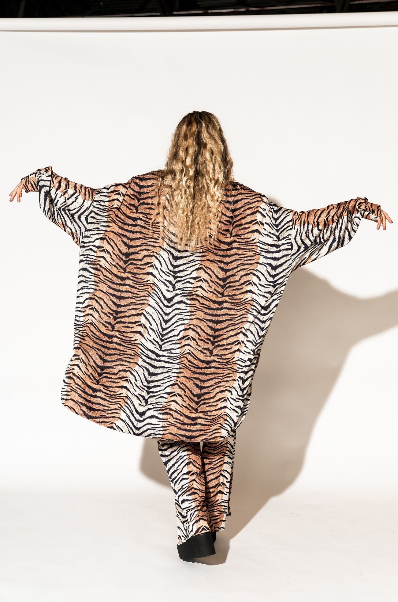 LALA ORIGINAL: Lala Satin Playsuit in Go Get 'Em Tiger – Dressed in Lala