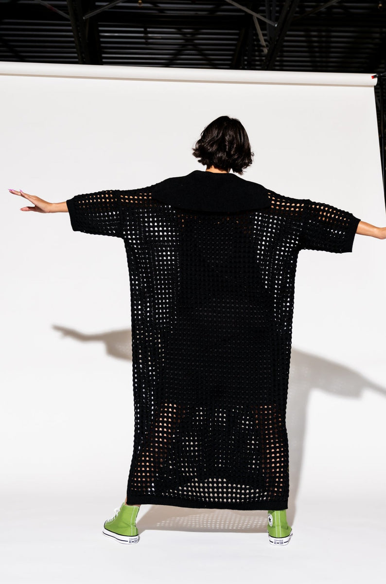 LALA ORIGINAL: Be Bold Oversized Knit Dress + Slip in Black *RESTOCKED ...