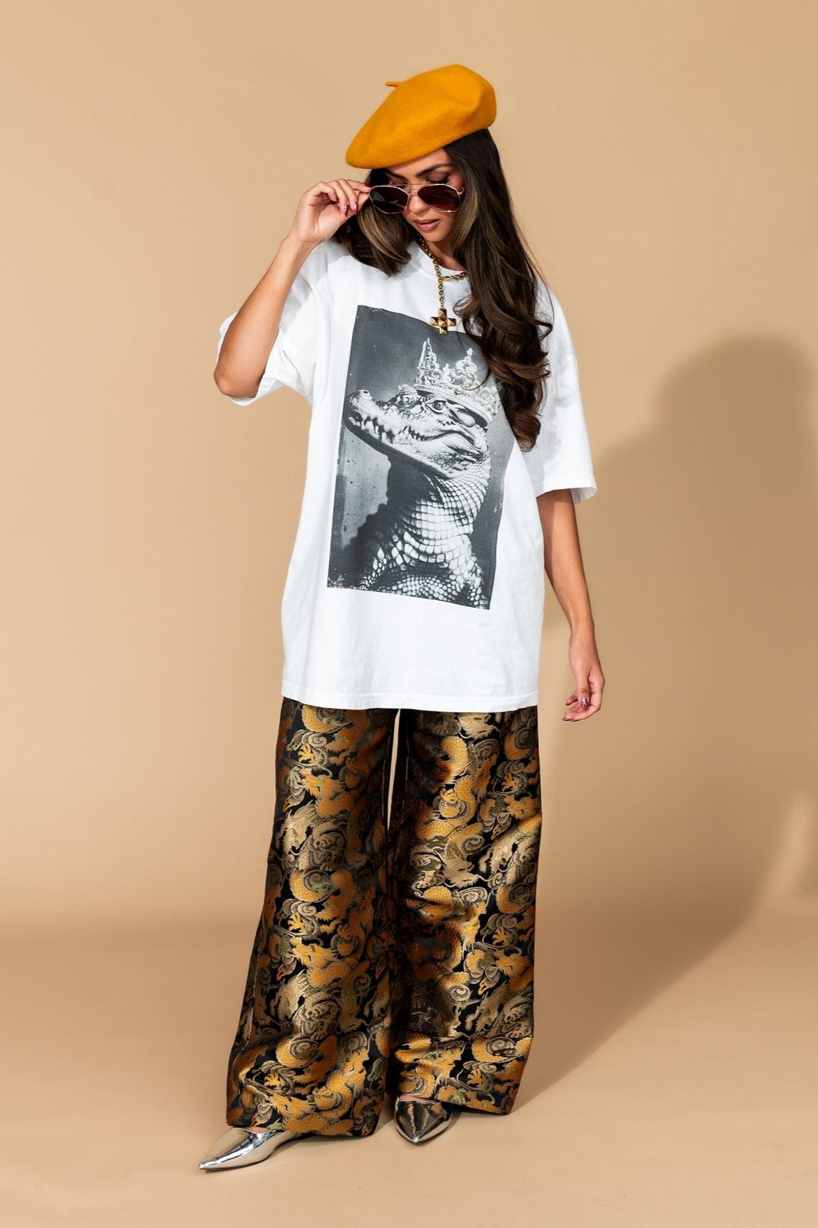 Don't Let Your Crown Slip Oversized Crocodile Tee *RESTOCKED* – Dressed ...