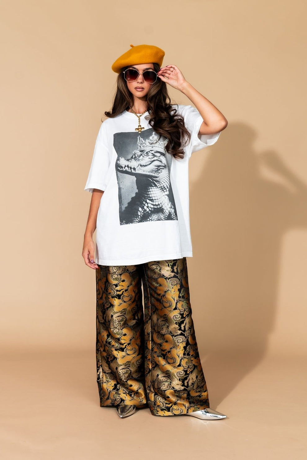 Don't Let Your Crown Slip Oversized Crocodile Tee *RESTOCKED* – Dressed ...