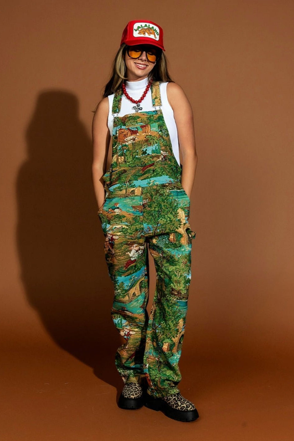 Jacquard Overalls - Grass is Greener - Lala Original Designs – Dressed ...