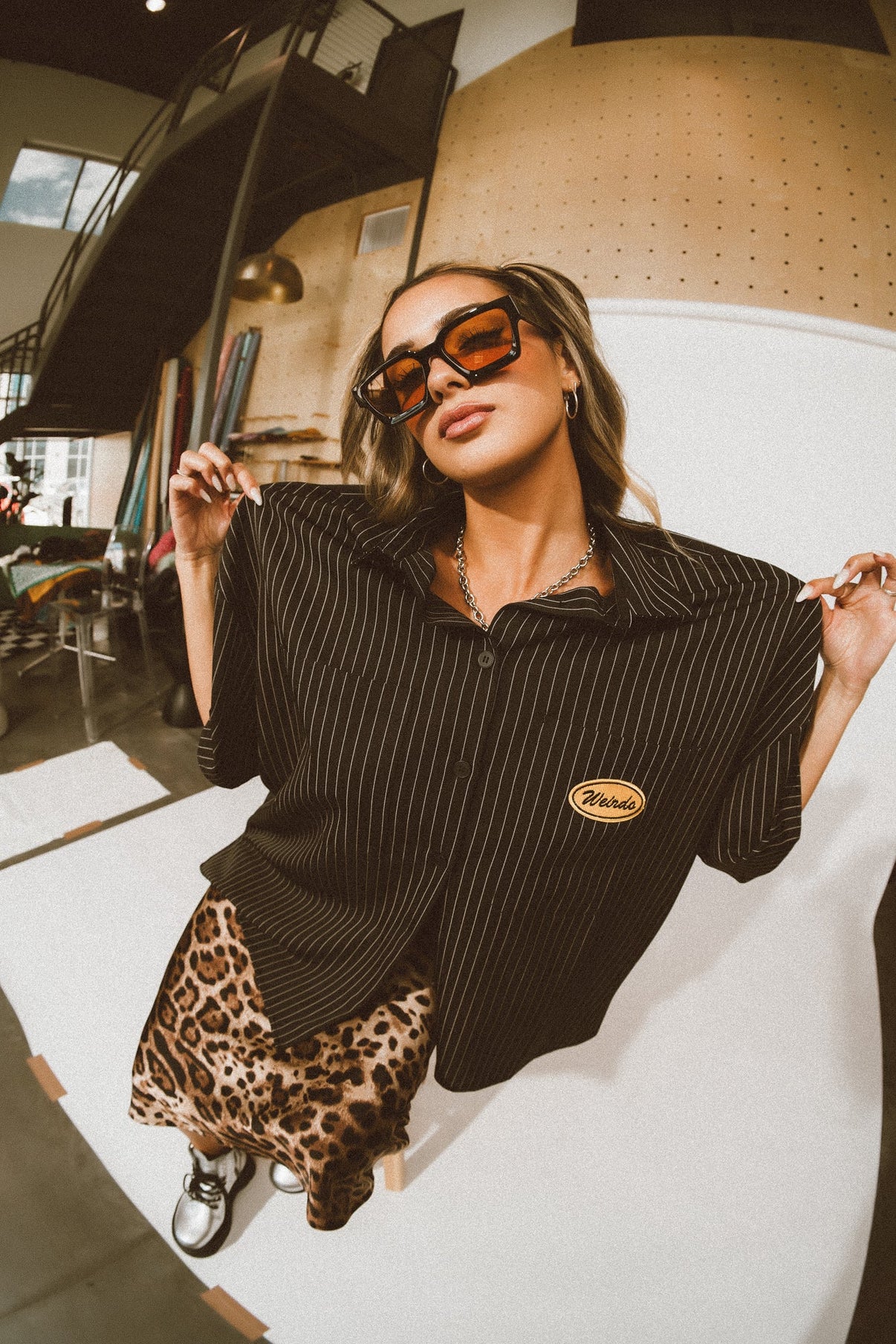 Hi I'm a Weirdo Oversized Work Shirt – Dressed in Lala