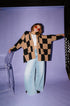 Love You Oversized Checkerboard Cardigan in Black + Latte – Dressed in Lala