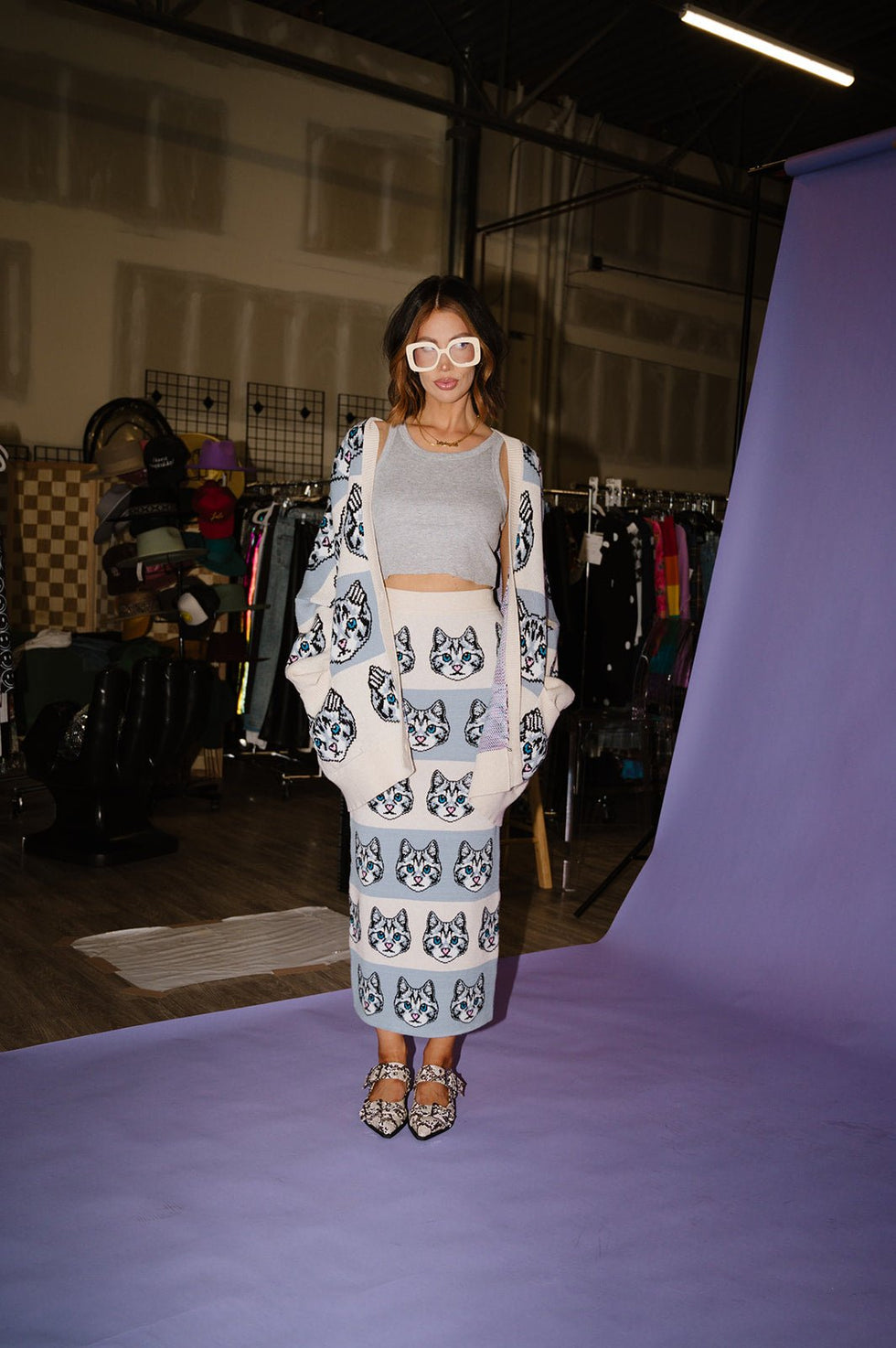 Pretty Kitty Oversized Cardigan *RESTOCKED* – Dressed in Lala