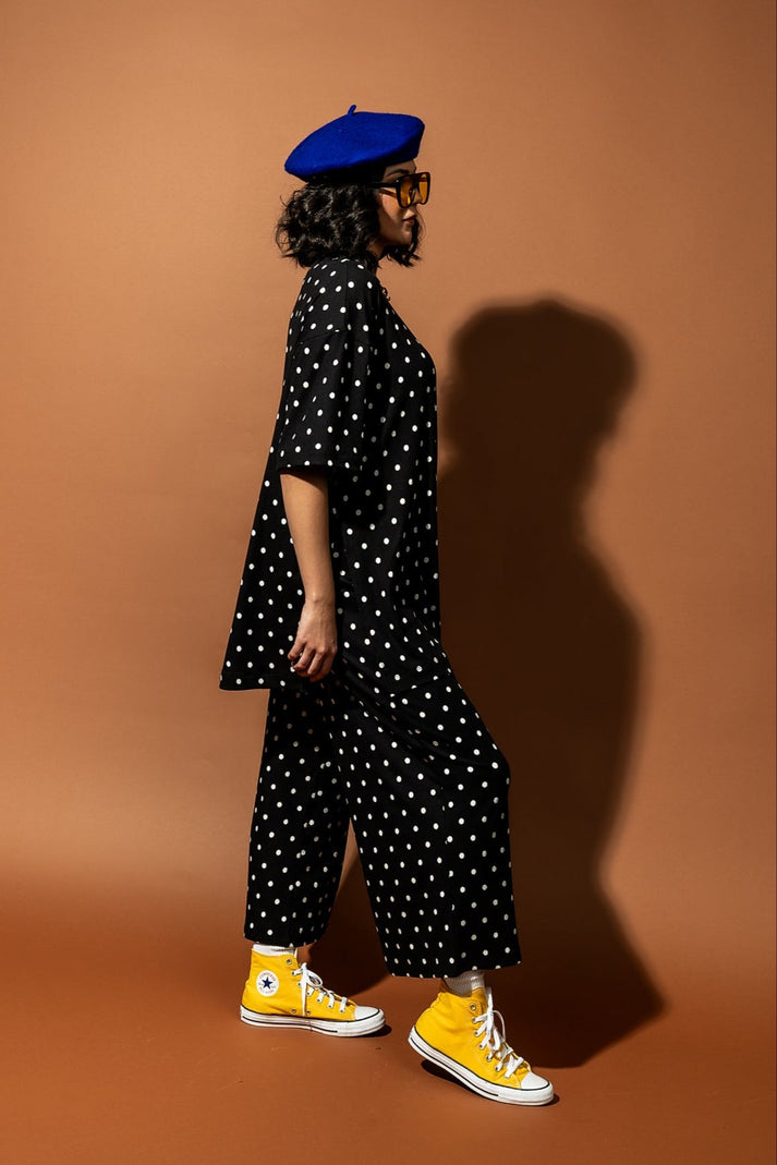 Lex Ribbed Playsuit in Polka Dot – Dressed in Lala