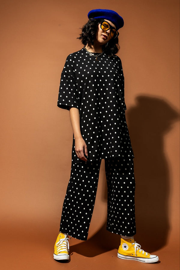 Lex Ribbed Playsuit in Polka Dot – Dressed in Lala