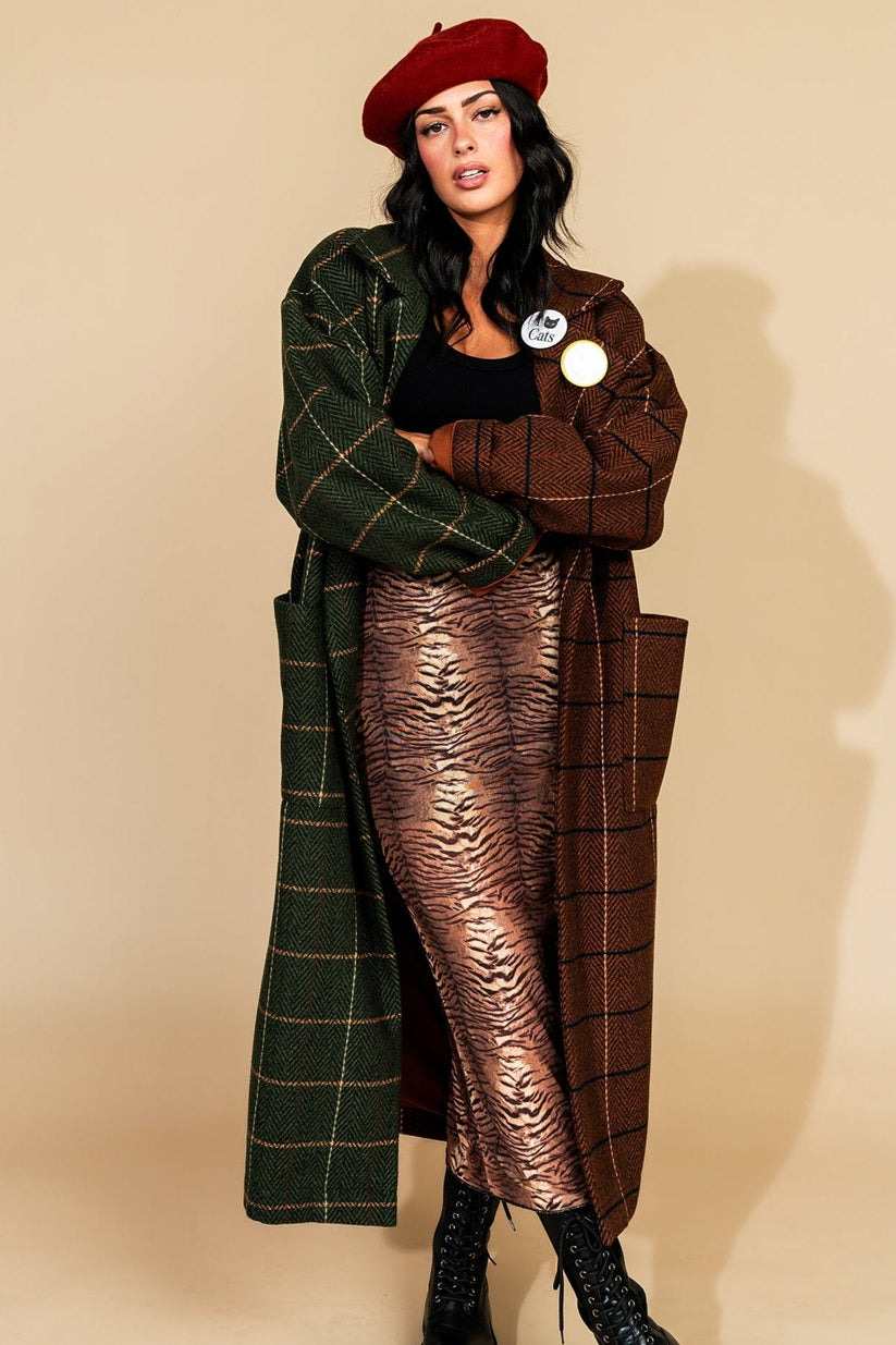 Libra Longline Half + Half Coat in OG Plaid – Dressed in Lala