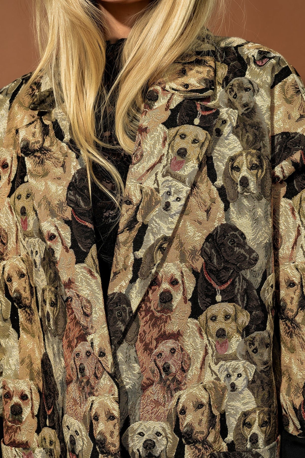 Scorpio Coat in Sit Stay Slay Doggy Jacquard – Dressed in Lala