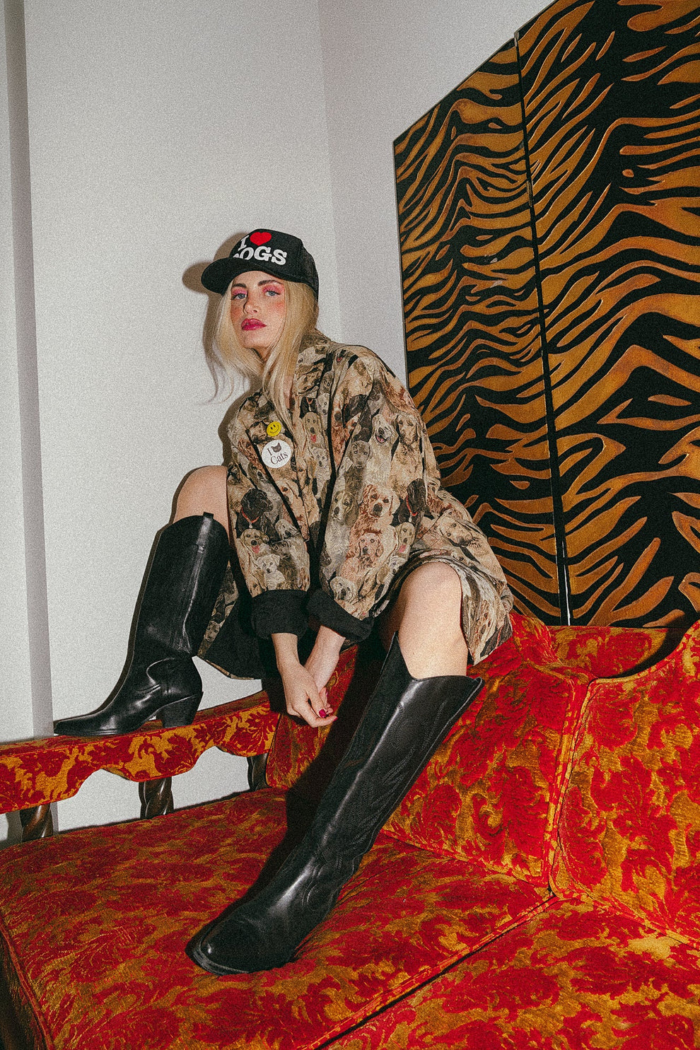 Scorpio Coat in Sit Stay Slay Doggy Jacquard – Dressed in Lala