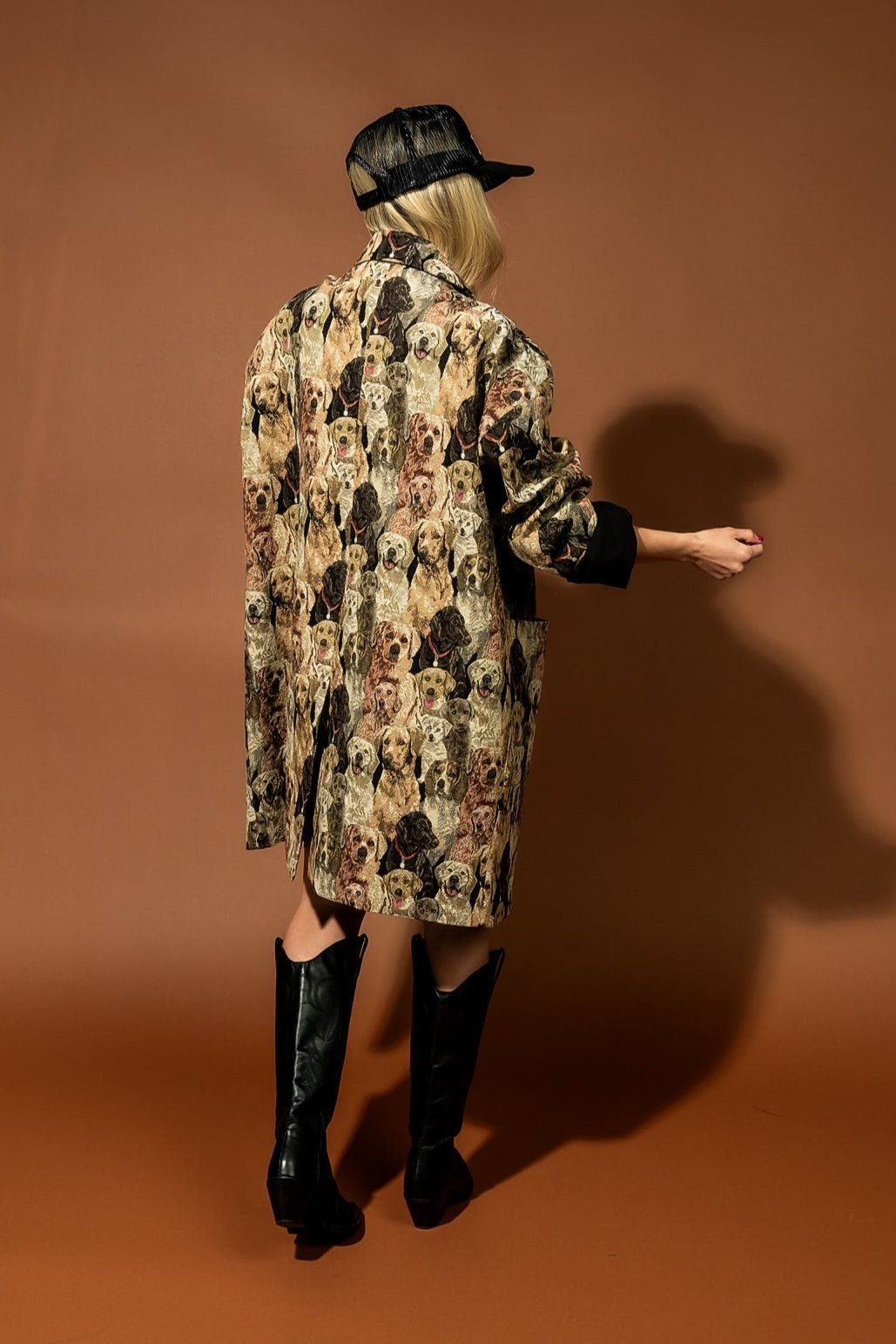 Scorpio Coat in Sit Stay Slay Doggy Jacquard – Dressed in Lala