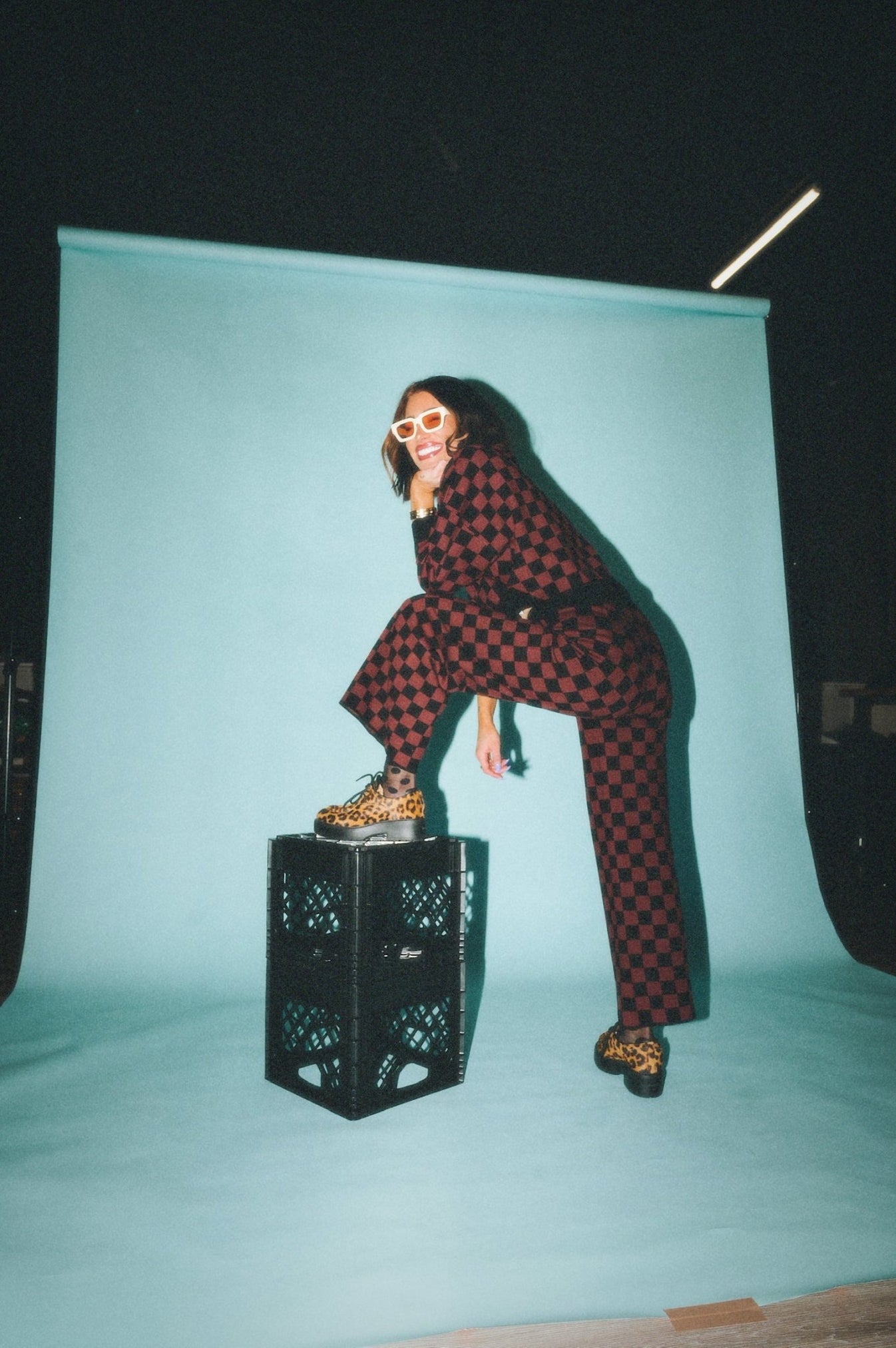 Take Your Power Back Checkerboard Knit Set in Black + Mocha – Dressed ...