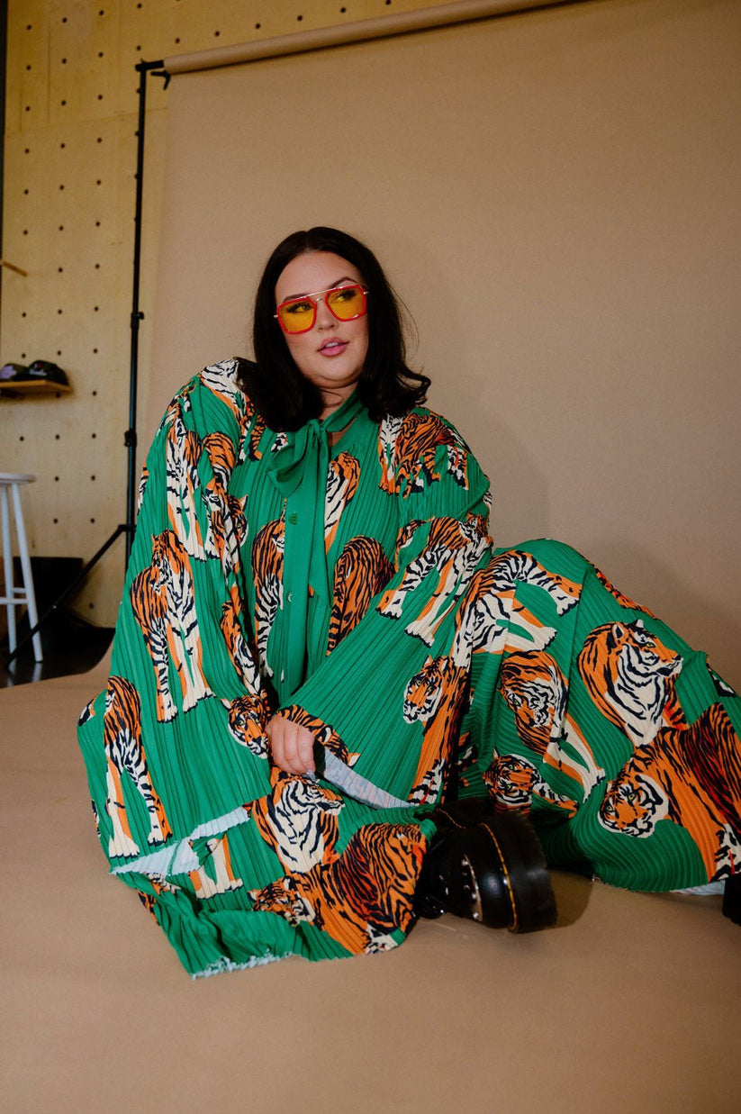 The Show Must Go On Pleated Set in Tiger Tales – Dressed in Lala