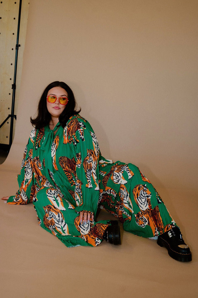 The Show Must Go On Pleated Set in Tiger Tales – Dressed in Lala