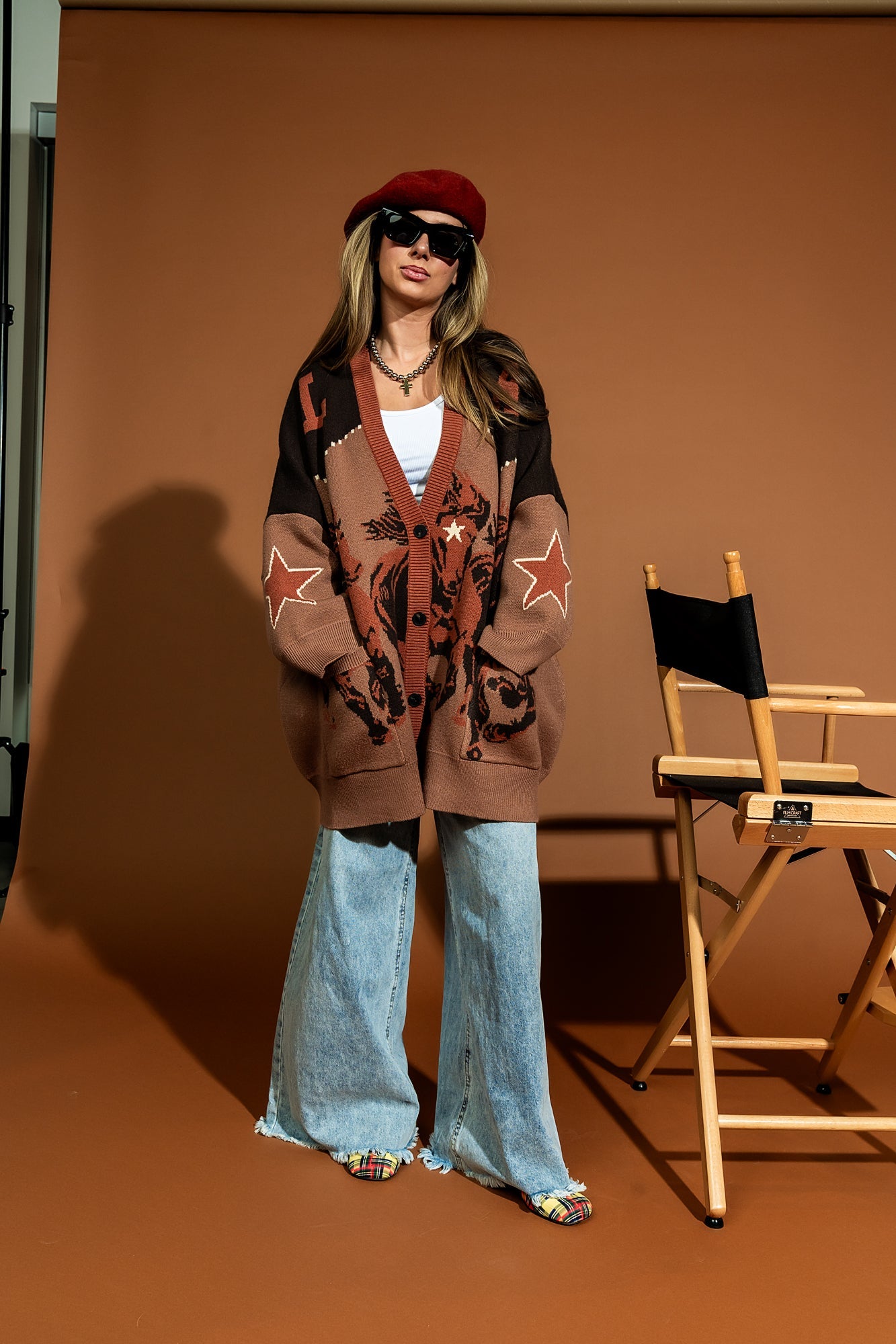 Oversized Wild Mustang Cardigan - Lala Original Design – Dressed in Lala