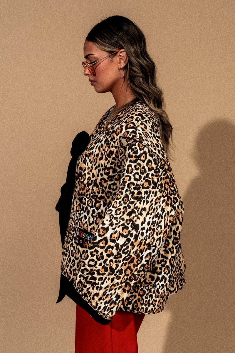 Welcome to Lalaland Quilted Leopard Oversized Jacket – Dressed in Lala