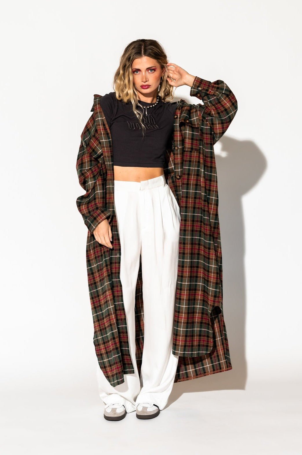 Grunge Goddess Flannel in Edgy Plaid – Dressed in Lala