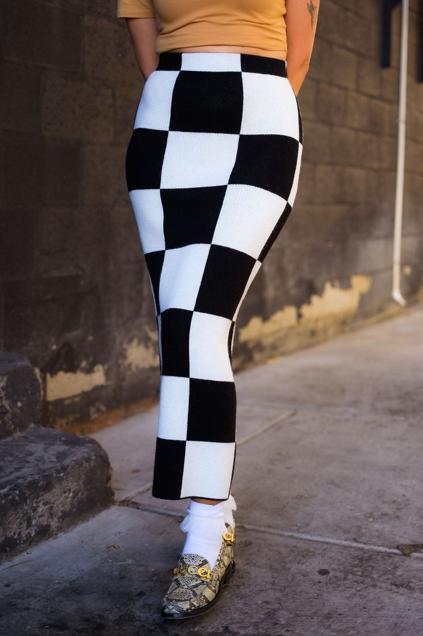 To The Stars Knit Skirt in Checkerboard – Dressed in Lala