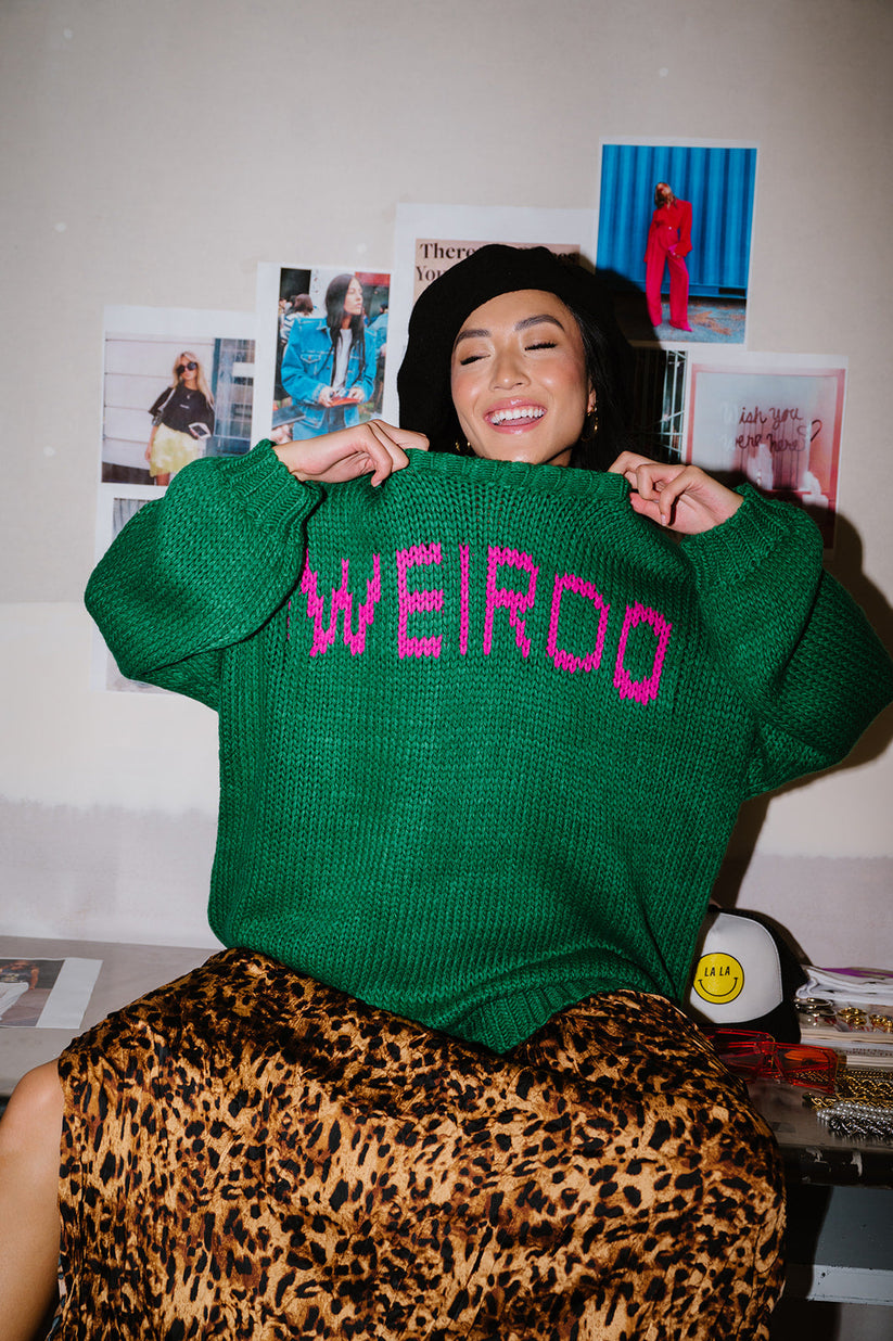 I’m A Weirdo Slouchy Knit *RESTOCKED* – Dressed in Lala