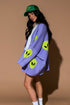 Too Cool For You Oversized Alien Cardigan in Lavender – Dressed in Lala