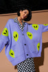 Too Cool For You Oversized Alien Cardigan in Lavender – Dressed in Lala