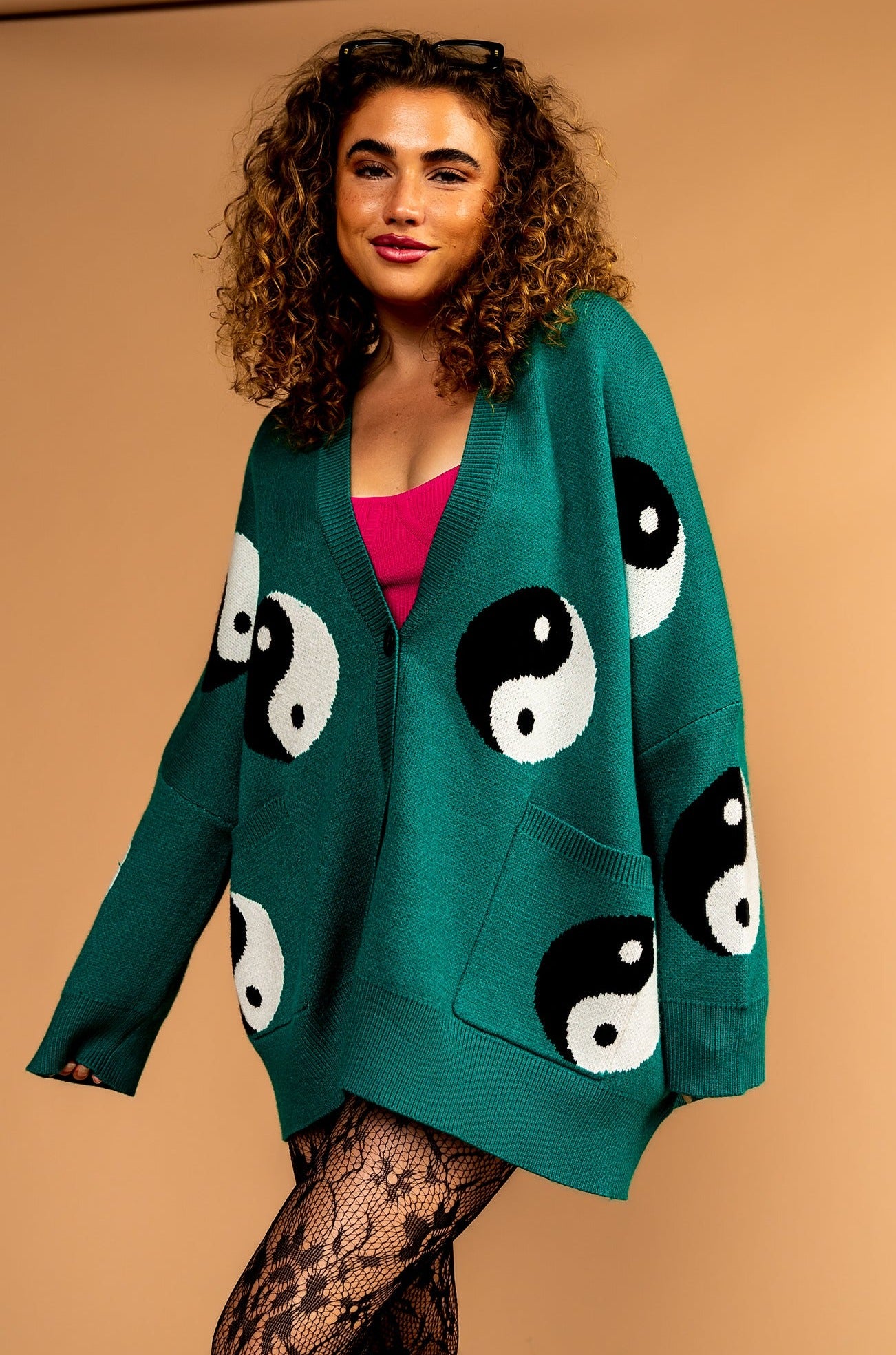 Main Character Energy Oversized Yin Yang Cardigan *RESTOCKED* – Dressed ...