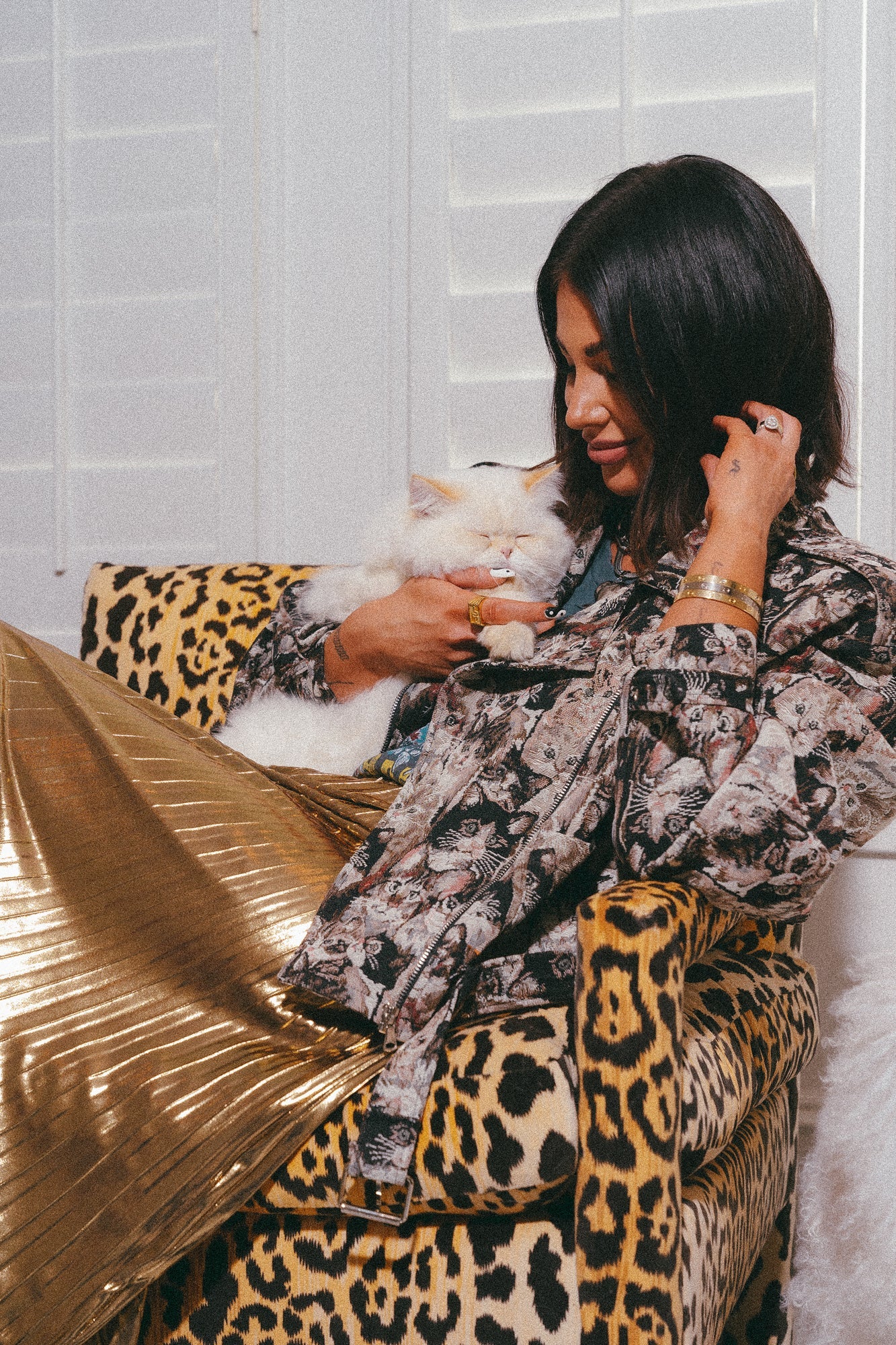 Crazy Cat Lady Jacquard Moto Jacket – Dressed in Lala