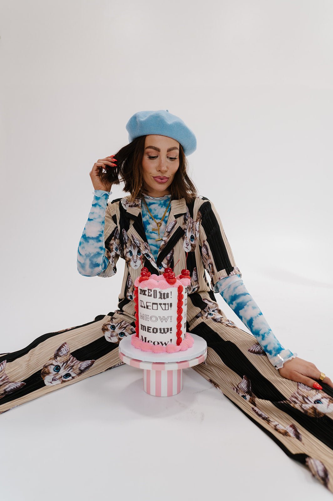 The World is Yours Plissé Set in Pretty Kitty – Dressed in Lala