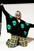 Too Cool For You Oversized Alien Cardigan in Black *RESTOCKED ...